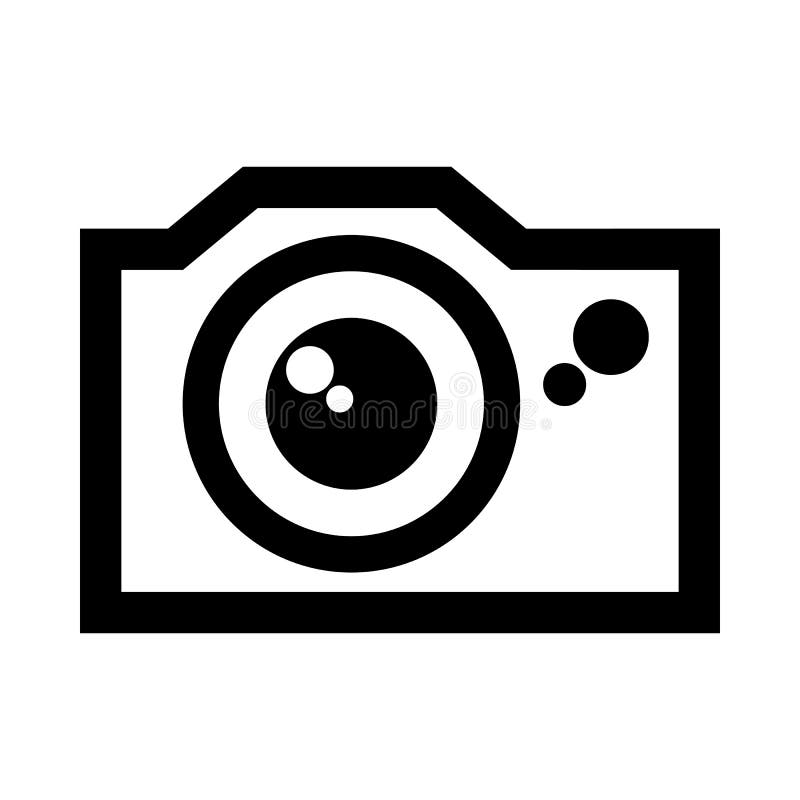 Photo Camera Icon, Simple Style Stock Illustration - Illustration of ...