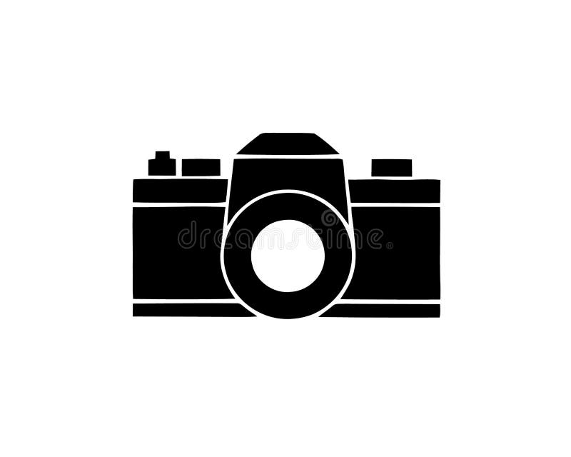 Photo Camera Icon Vector. Silhouette Camera on White Background Stock ...