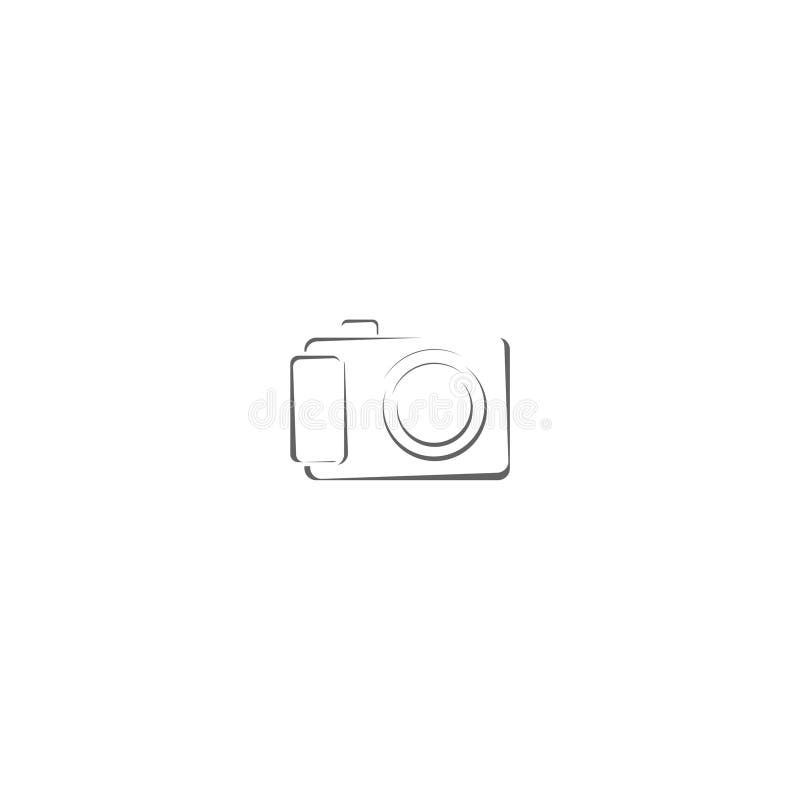 Photo Camera Icon on White Background Stock Vector - Illustration of ...