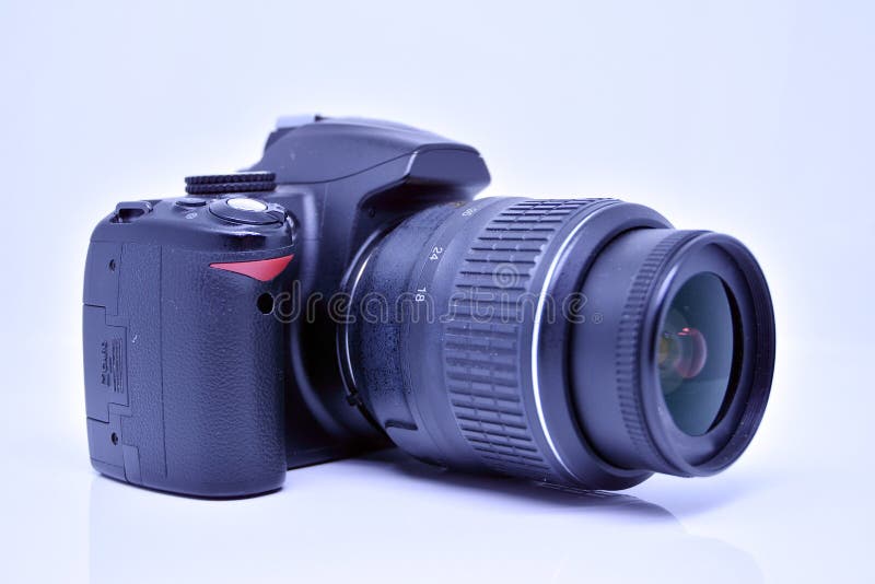 Digital Photo Camera Isolated on Bright Background Stock Photo - Image ...