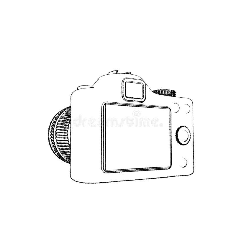 Photo Camera. Isolated on White Background Stock Illustration ...