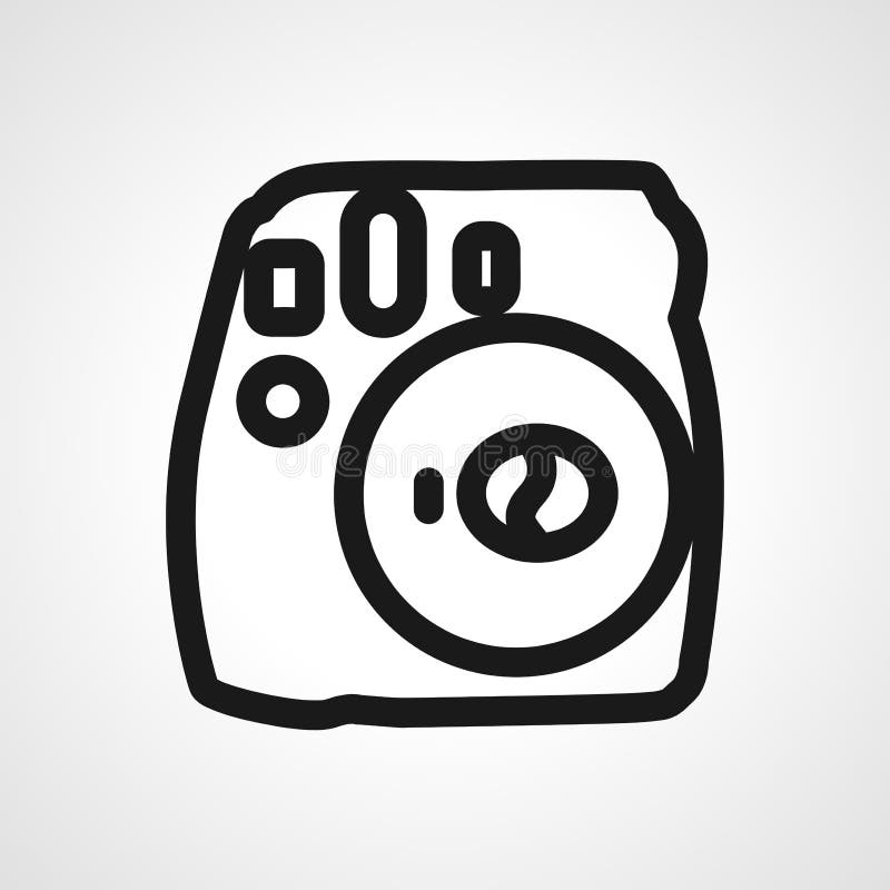 Photo Camera Line Icon. Photo Camera Isolated Simple Icon Stock Vector ...