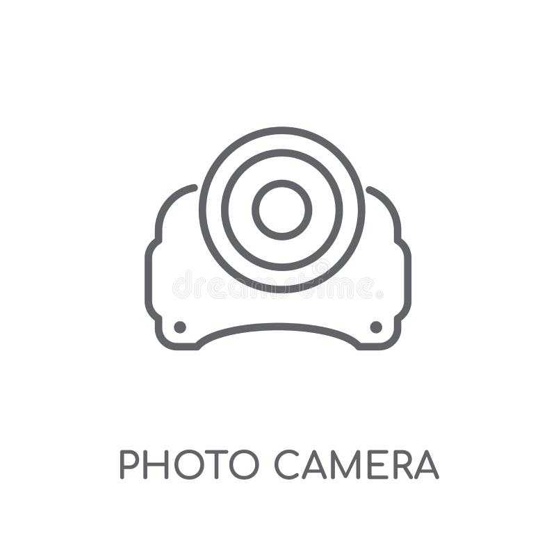 Big Camera Linear Icon. Modern Outline Big Camera Logo Concept O Stock ...