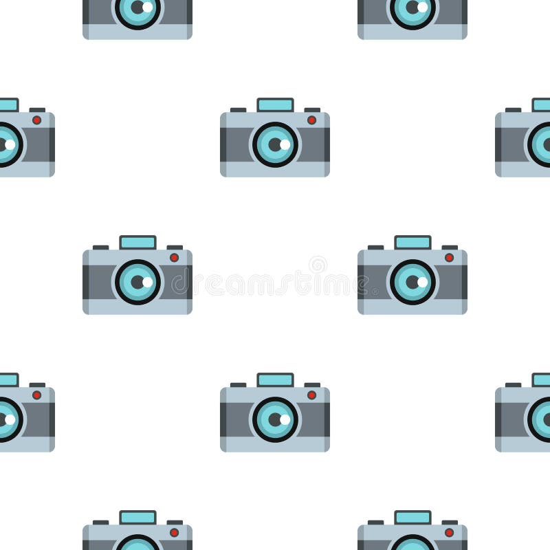 Photo camera pattern flat stock vector. Illustration of equipment ...
