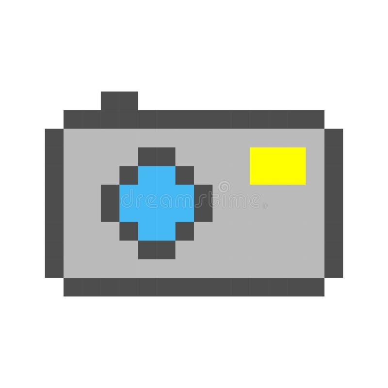 Pixel Retro Photo Camera Vector Stock Vector - Illustration of classic ...