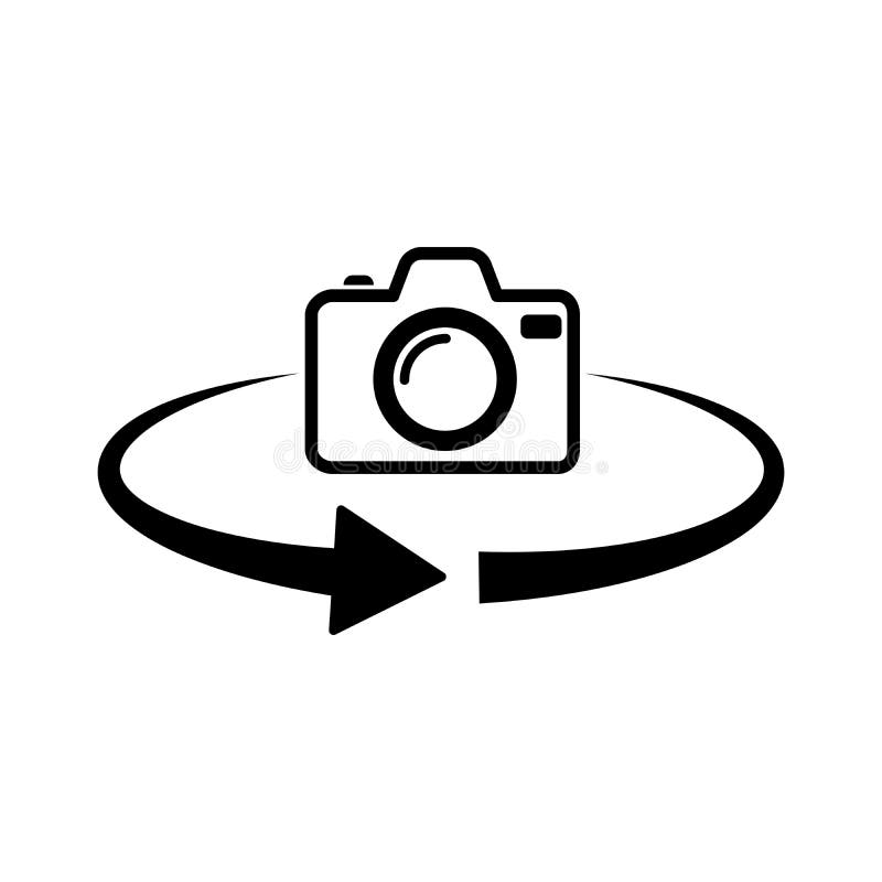 Man Rotation Icon. 360 Degree Rotation. Vector Location Symbol Stock ...