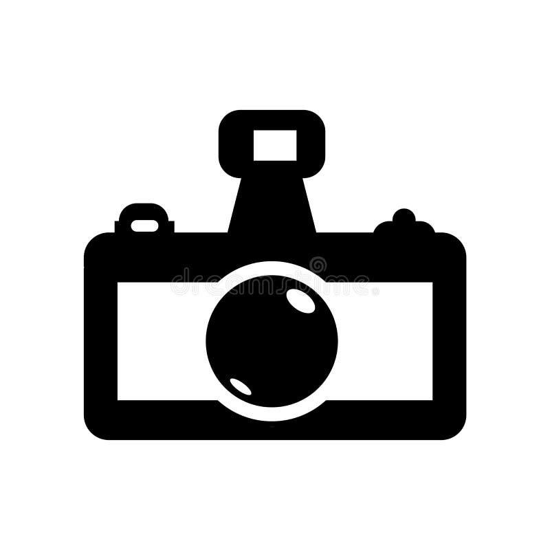 Vector Square Retro Camera Icon Stock Vector - Illustration of ...