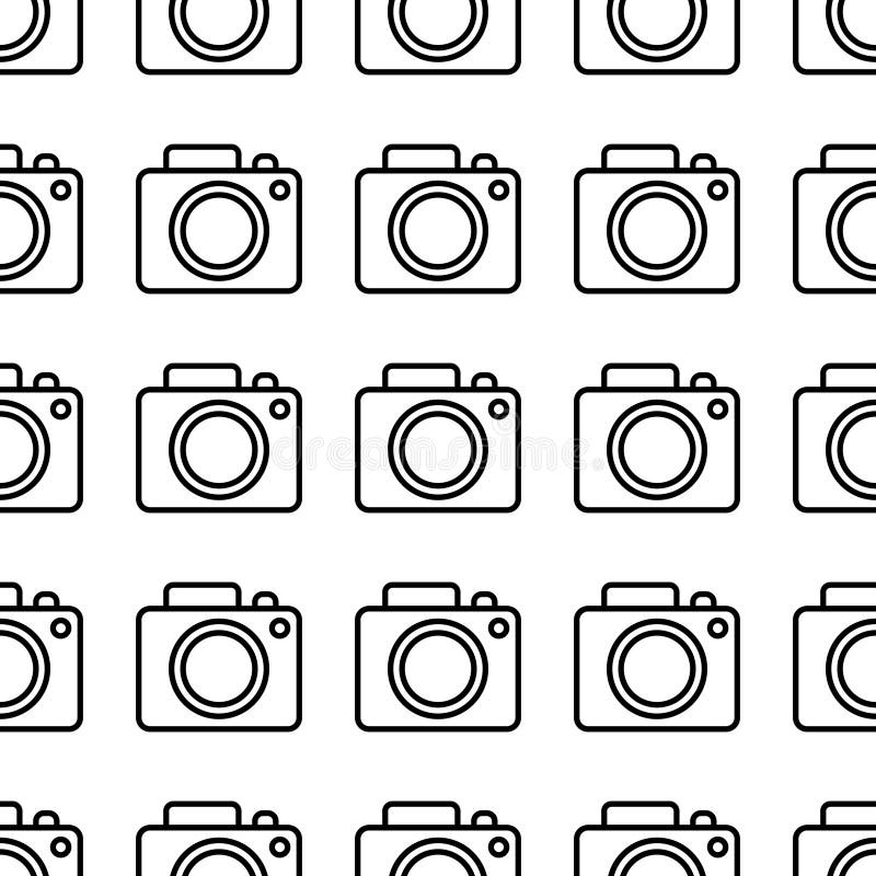 Photo Camera Seamless Pattern Vector Illustration Stock Vector ...