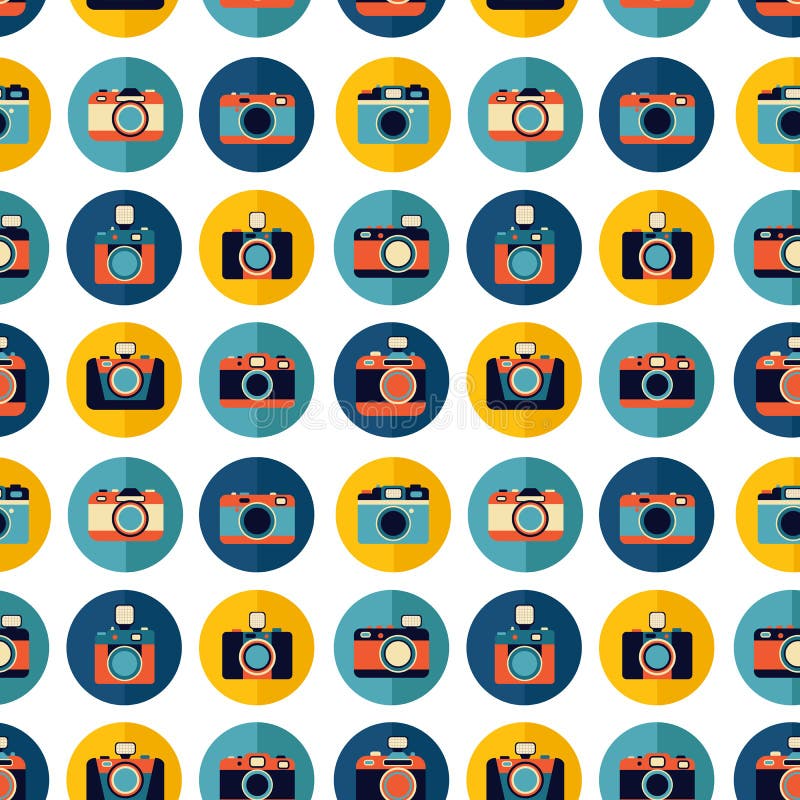 Photo camera set pattern stock vector. Illustration of graphic - 76732777