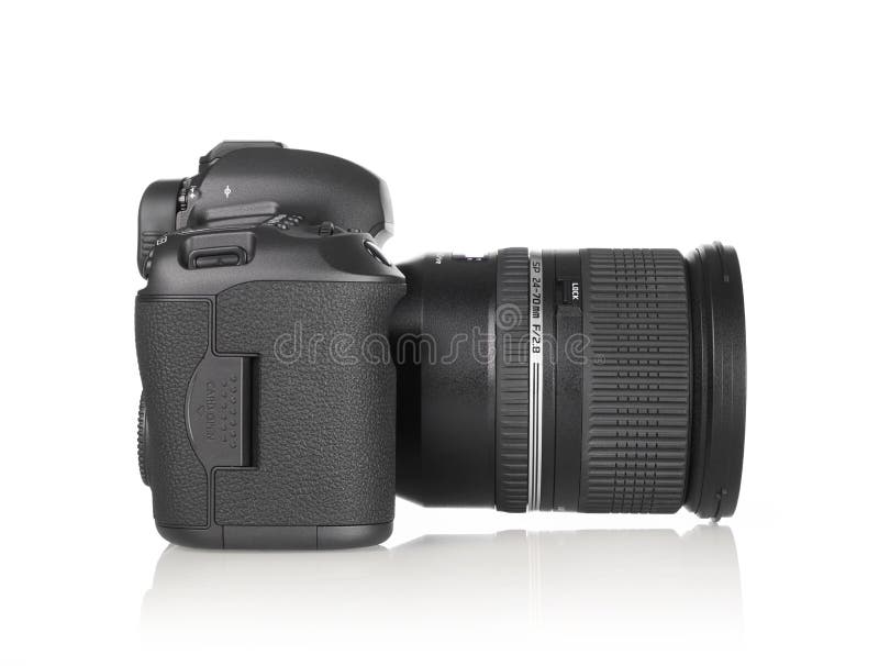 Photo camera side view stock photo. Image of modern, professional ...