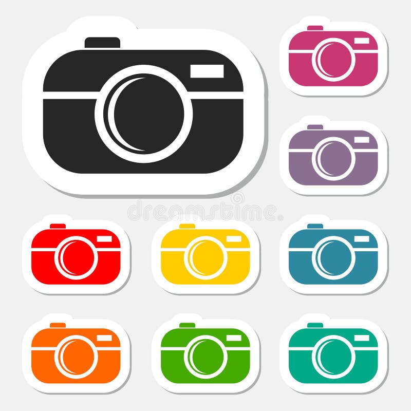 Camera Sticker Illustration.with Simple Color,suitable for Your ...