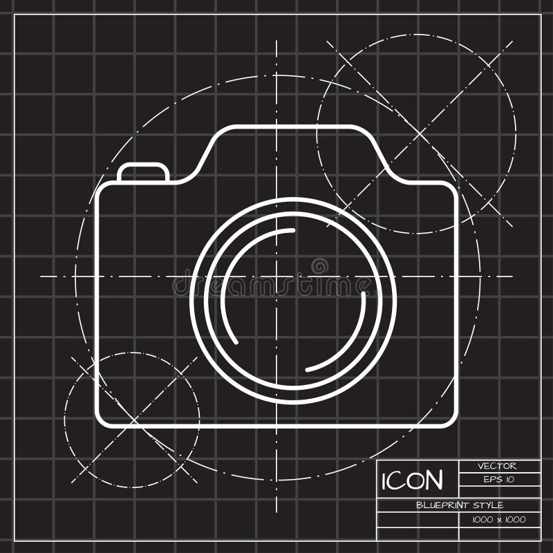 Camera Blueprint stock illustration. Illustration of lens - 50772206