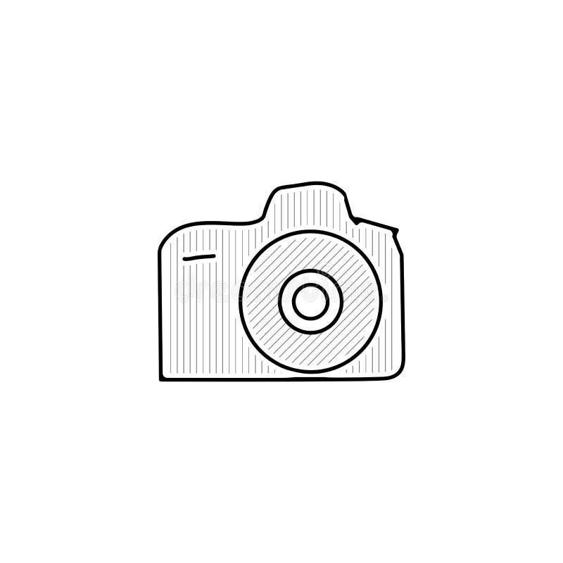 Photo Camera Thin Line Icon. Photo Camera Hand Drawn Thin Line Icon ...