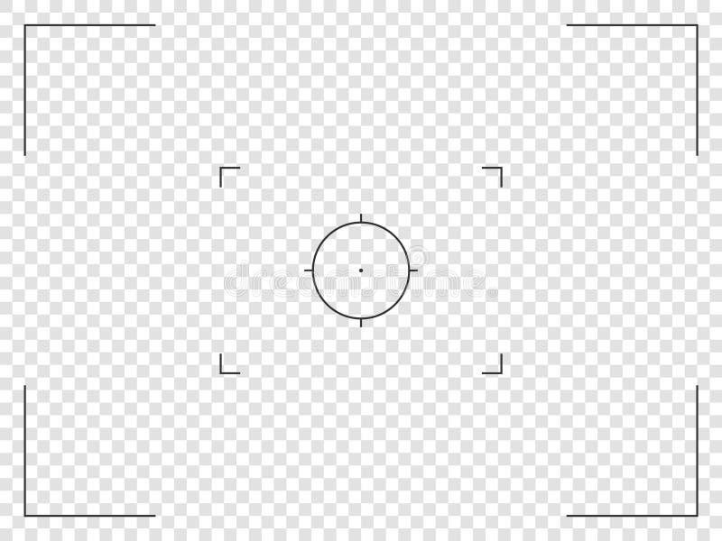 Photo Camera Frame Cross Viewfinder Template. Vector Illustration with ...
