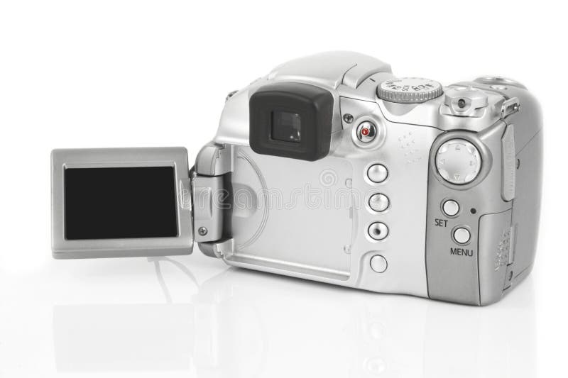 Photo camera on white stock photo. Image of rotating - 22708392