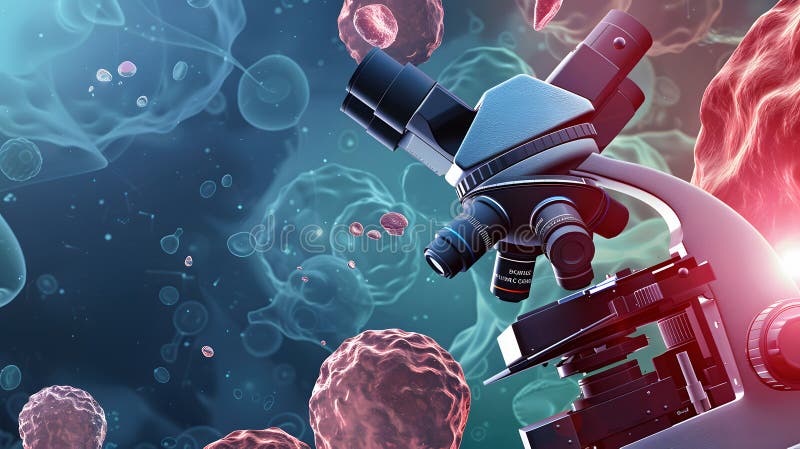 Photo of a Cancer Biopsy Sample Being Analysis. Stock Illustration ...