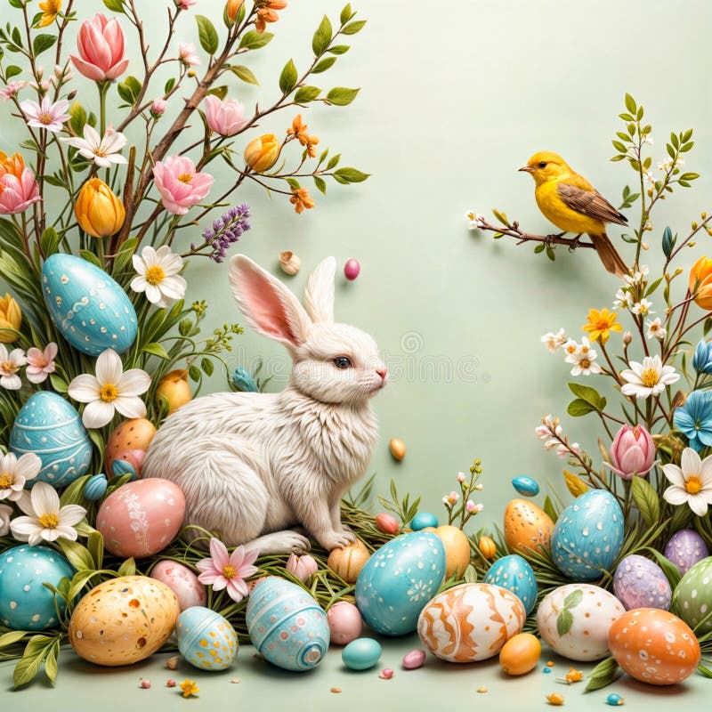 The Photo Captures a Bright and Joyful Easter Atmosphere Filled with ...