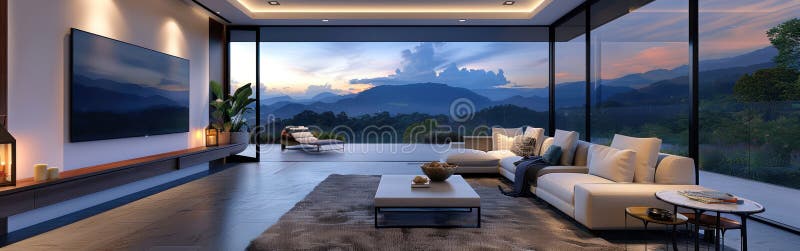 Contrasting Frames in Modern Interior Design Stock Illustration ...