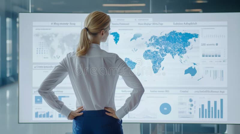 The Photo Captures a Person from Behind Looking at a Complex Array of ...
