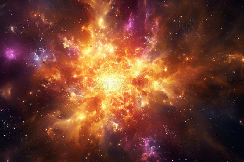 This Photo Captures a Vibrant Space Backdrop Filled with Numerous ...