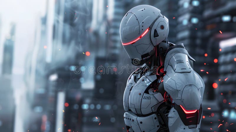 Capturing an Android Cybernetic Human Stock Illustration - Illustration ...