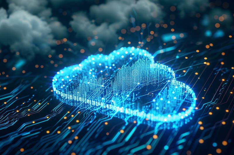 A Photo Capturing a Cloud Resembling a Computer Chip As it Hovers Over ...