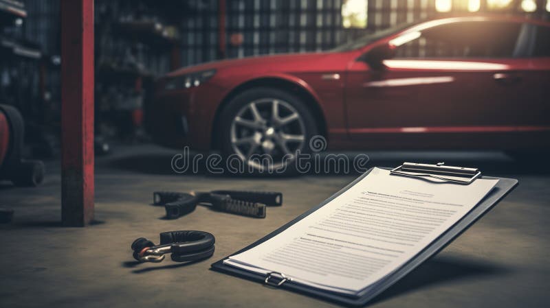 A Photo of a Car Rental Inspection Checklist Stock Illustration ...