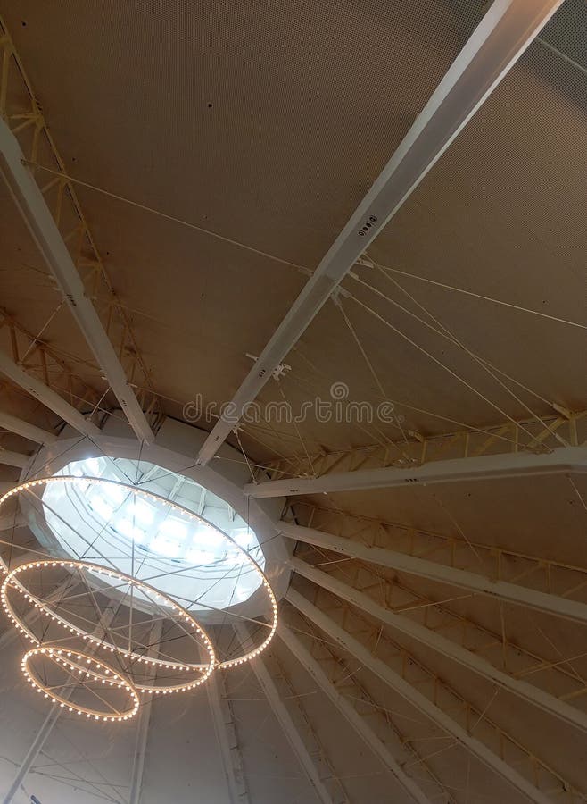 A Photo of the Ceiling Structure of a Building Stock Photo - Image of ...