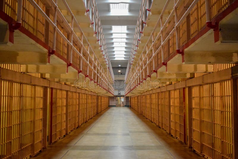 Inside Empty Alcatraz Cell Block Stock Image - Image of cell, cold ...