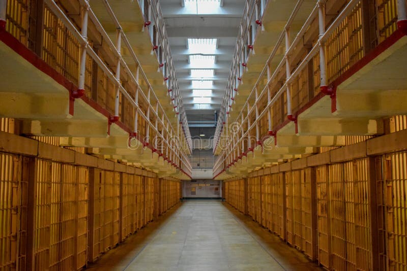 Inside Empty Alcatraz Cell Block Stock Image - Image of cell, cold ...
