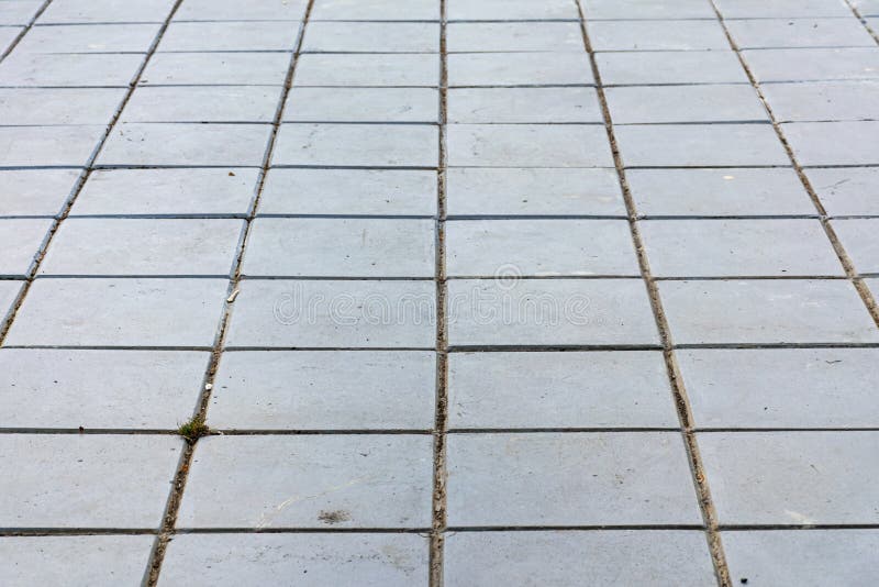 Cement Blocks are Paved on the Ground Stock Photo - Image of long ...