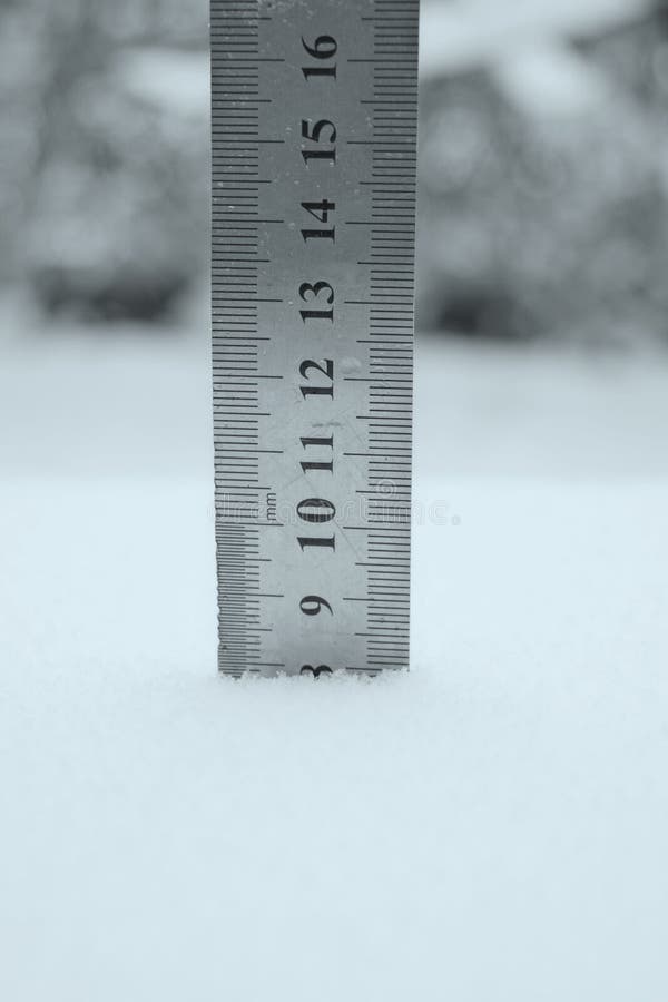 Red Snow Depth Measuring Stick and Galvanized Sheet Steel Mechanical ...