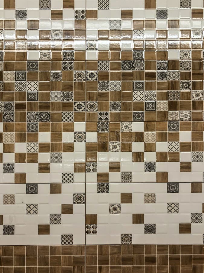 Photo of Ceramic Tiles, Mosaic Close-up Stock Photo - Image of design ...