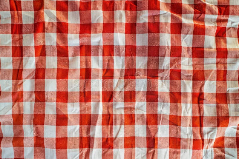 Photo of Checkered Red and White Plaid. Detailed Image Stock Photo ...