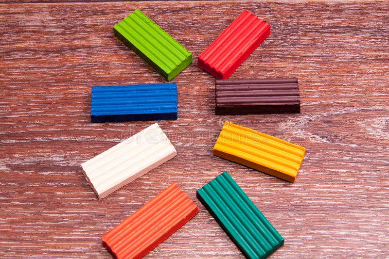 Photo Children`s Colored Plasticine. Materials for Creativity. Stock ...