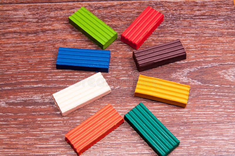 Photo Children`s Colored Plasticine. Materials for Creativity. Stock ...