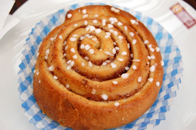 A cinnamon roll stock image. Image of sweet, swirl, sugar - 103849131