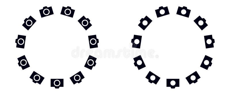 Photo Circle Frame. Photo Camera Round Border Stock Vector ...