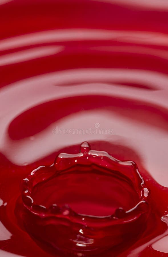 Photo of Circles on the Water from a Falling Drop of Water. Red ...