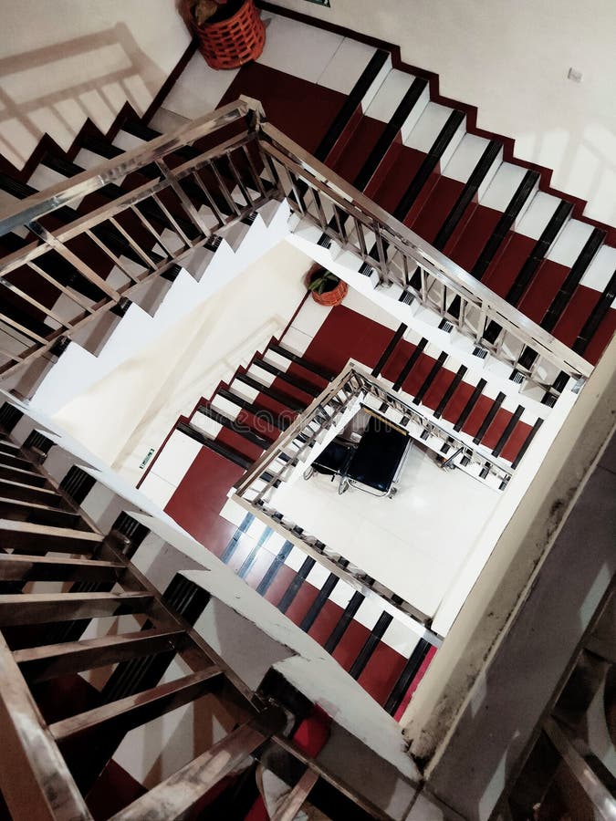 Photo of the Circular Staircase in the Hospital from the Third Floor ...