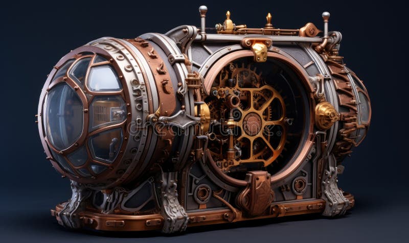 Photo of a Close Up of a Large Metal Object on a Black Background Stock ...