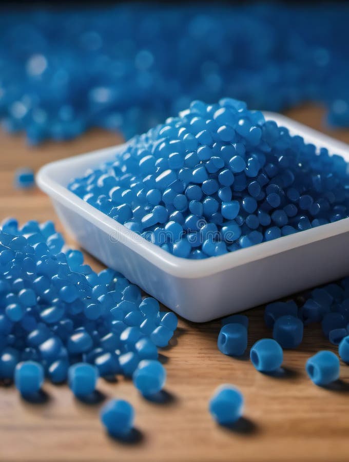 Photo of Close Up of a Two Stacks of Blue Plastic Polypropylene ...