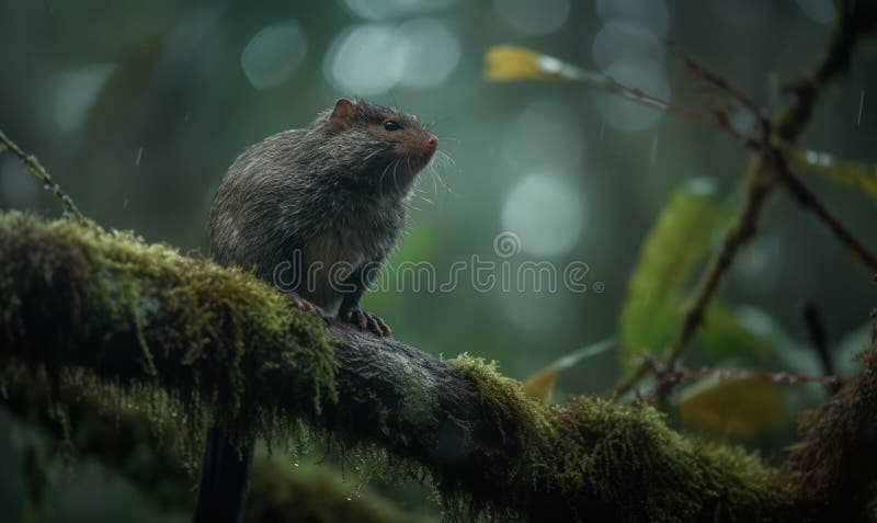 Photo of Cloud Rat Also Called Cloudrunner Perched on a Branch Amidst ...