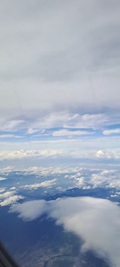 Photo of Cloud and Sky View from Inside of Plane Stock Image - Image of ...
