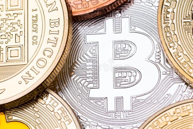 Photo of Coins on Silver Biscoin, Close Up. Stock Photo - Image of ...