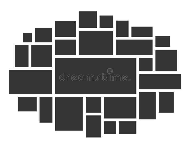 Photo Collage Composition Template Stock Vector - Illustration of ...