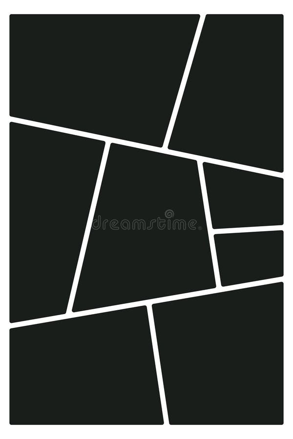 Photo Collage Frame Vector Icon Illustration Manga Panel Collage Frames ...