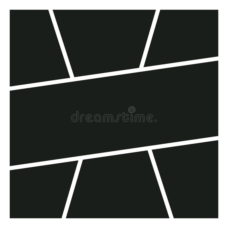 Photo Collage Frame Vector Icon Illustration Manga Panel Collage Frames ...