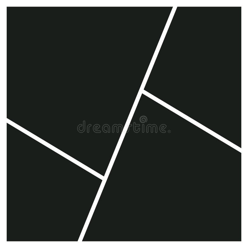 Photo Collage Frame Vector Icon Illustration Manga Panel Collage Frames ...