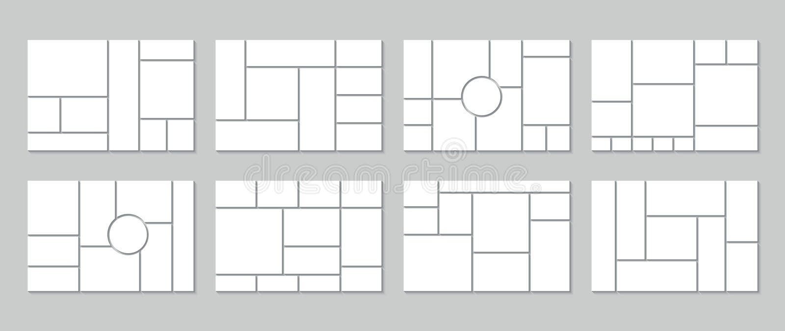 Mood Board Template Photo Collage Vector Illustration Mosaic Picture